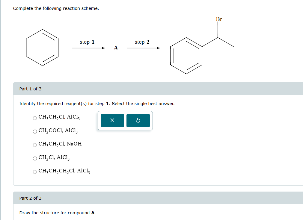 Solved Complete the following reaction scheme.Part | Chegg.com