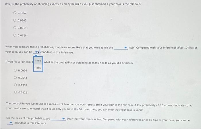 Solved Consider two coins, one fair and one unfair. The | Chegg.com