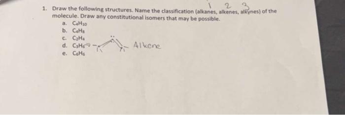 Solved 1. Draw the following structures. Name the | Chegg.com