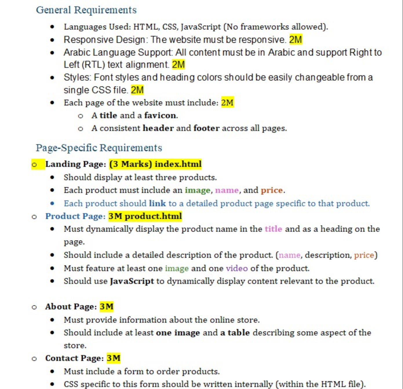 Solved General RequirementsLanguages Used: HTML, ﻿CSS, | Chegg.com