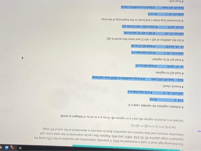 LACCUCUIT its The following high-level C code is | Chegg.com