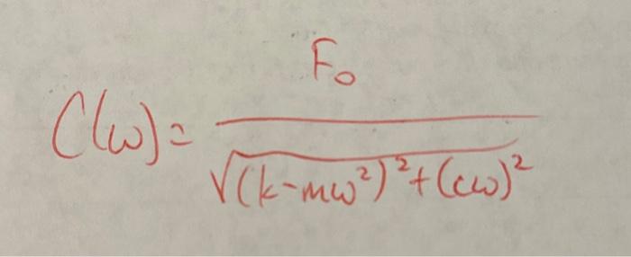 Solved 2. Consider the forced oscillation differential | Chegg.com