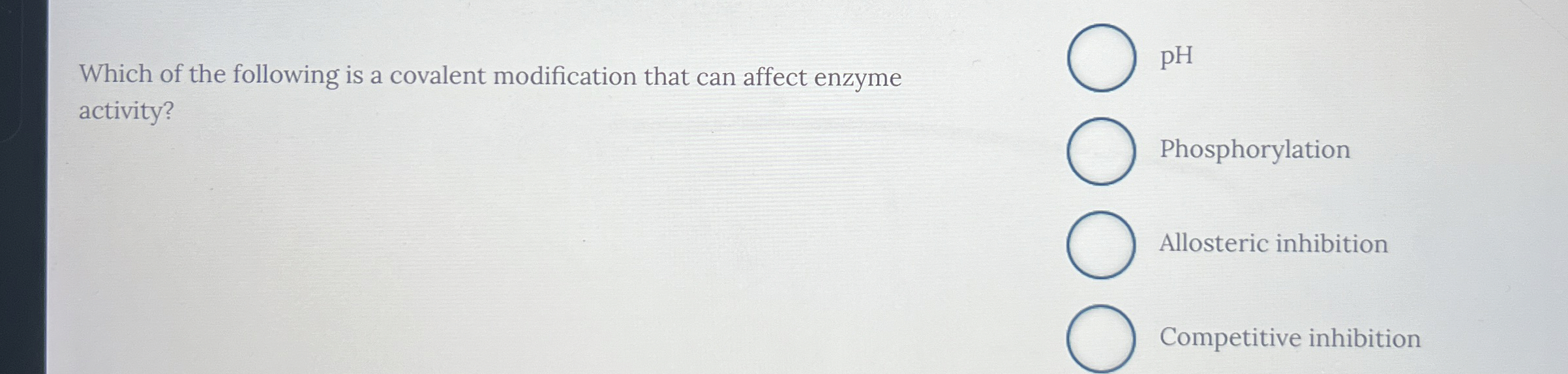 Solved Which of the following is a covalent modification | Chegg.com