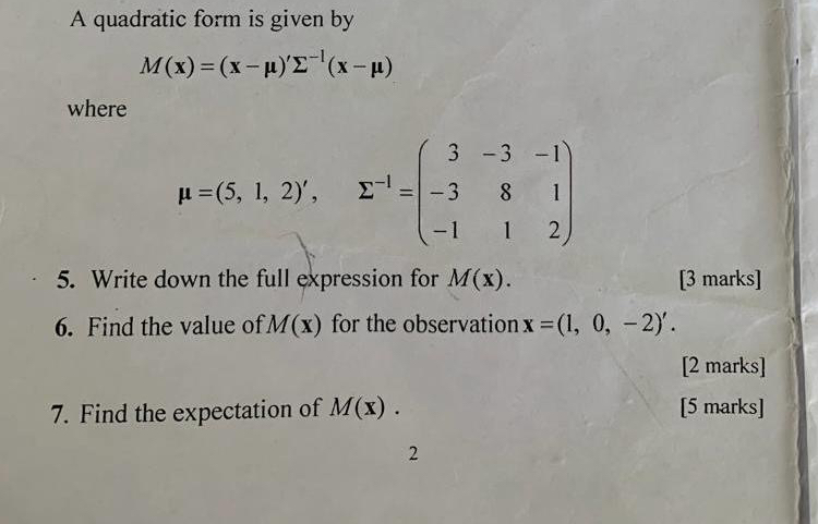 Solved A quadratic form is given | Chegg.com