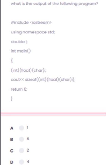 Solved what is the output of the following program? | Chegg.com