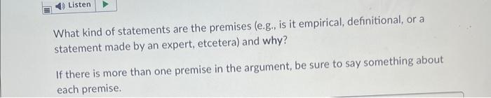 Solved Identify the argument presented in the passage. | Chegg.com