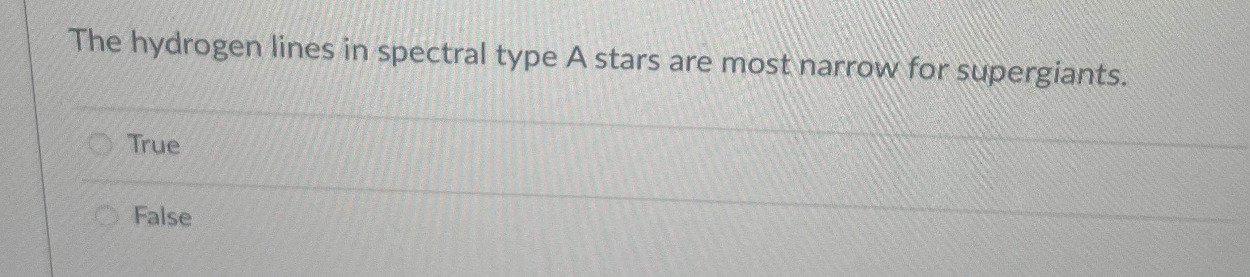 Solved The hydrogen lines in spectral type A stars are most | Chegg.com