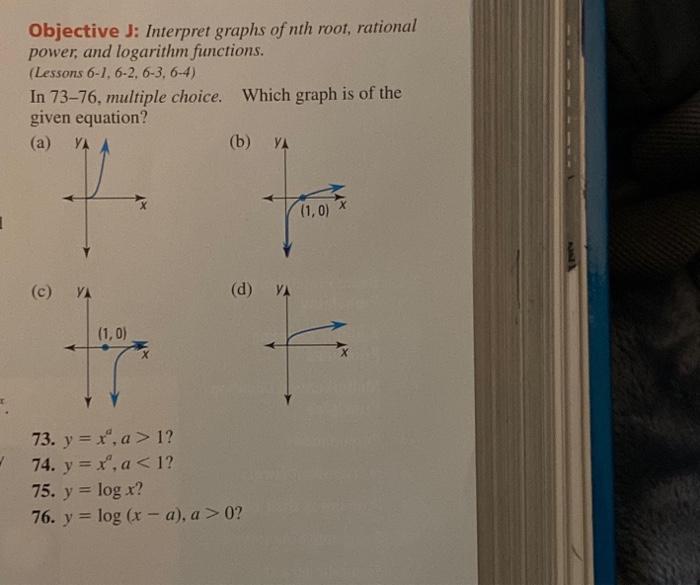 Solved 7. Objective J: Interpret graphs of nth root, | Chegg.com