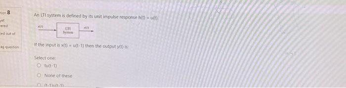 Solved An UII system is defined by its unit impulse response | Chegg.com