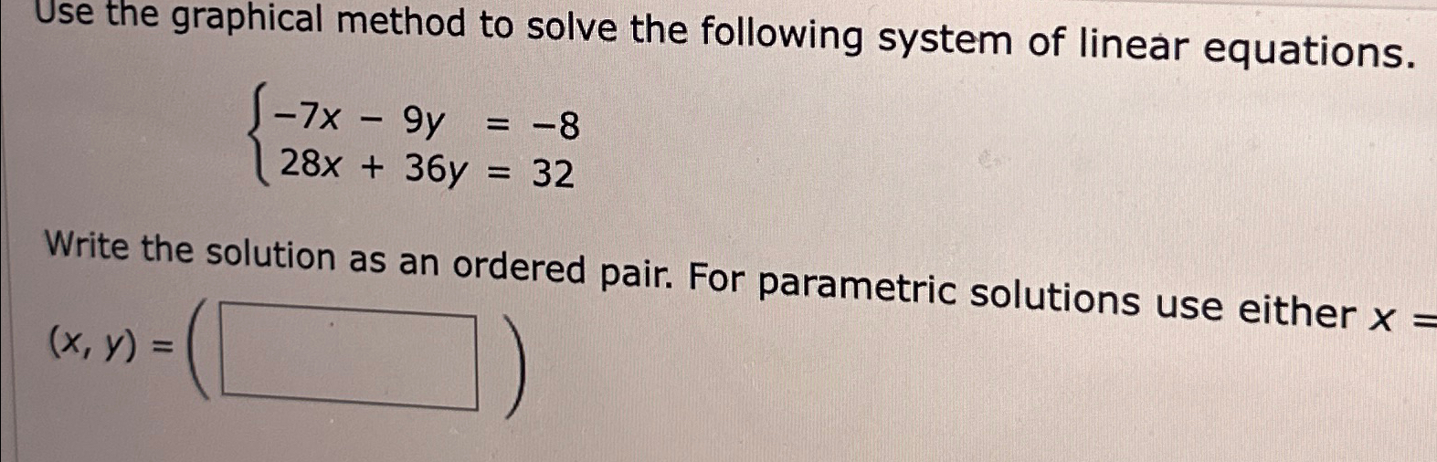 Solved Use the graphical method to solve the following | Chegg.com