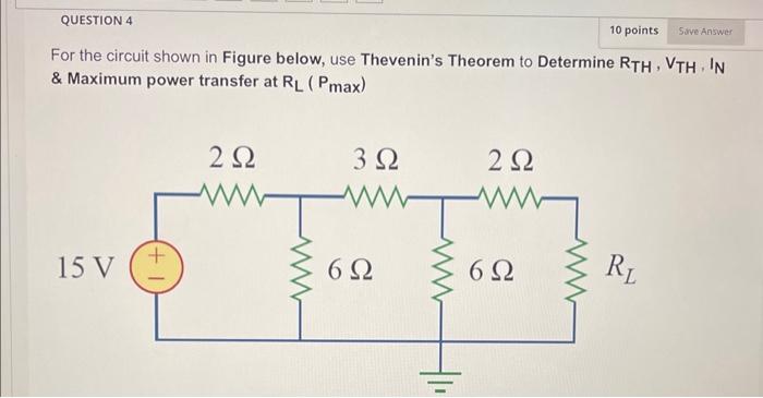 Solved In Figure shown below, use Thevenin's Theorem to | Chegg.com