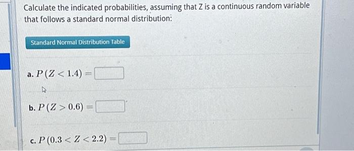 Solved Calculate the indicated probabilities, assuming that | Chegg.com
