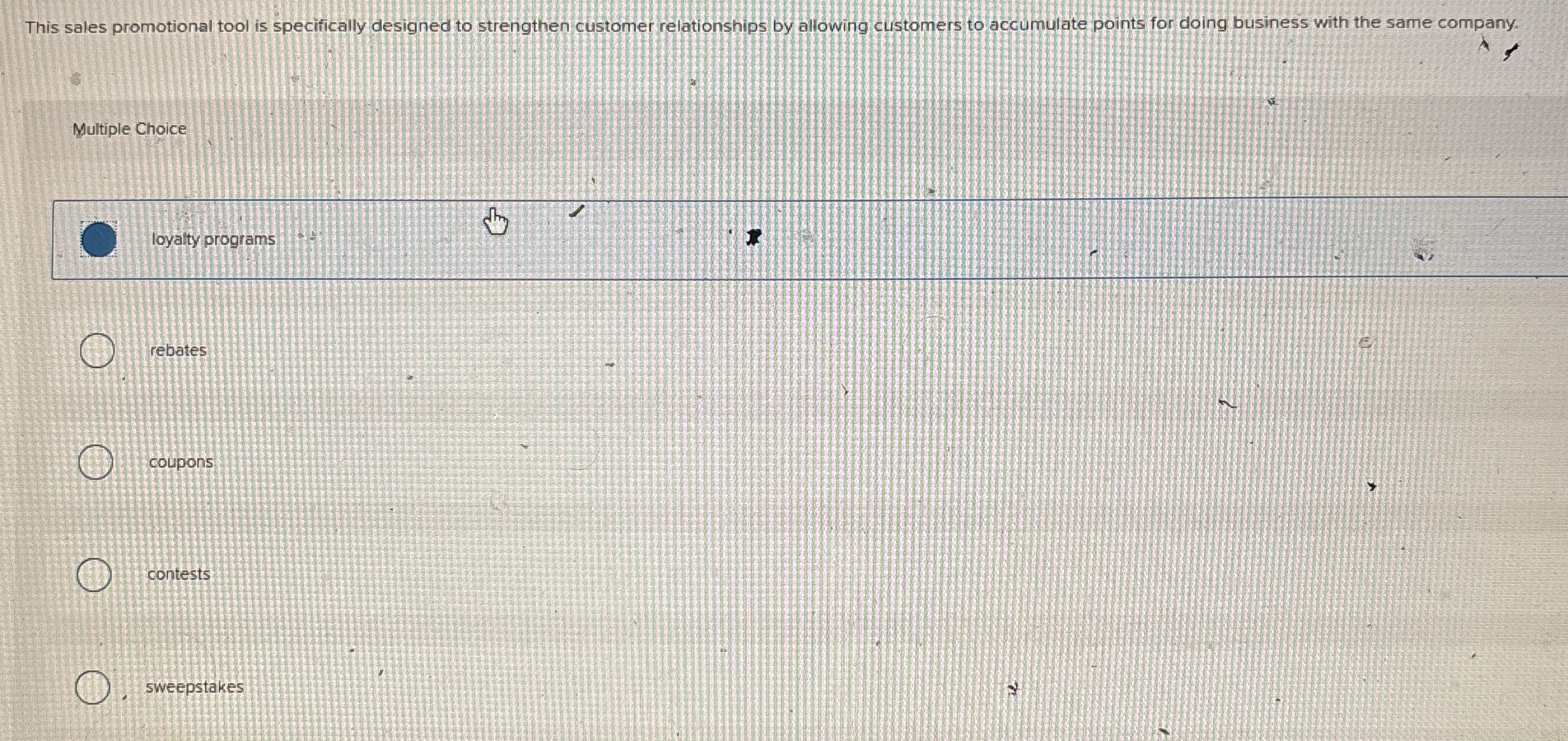Solved This sales promotional tool is specifically designed | Chegg.com