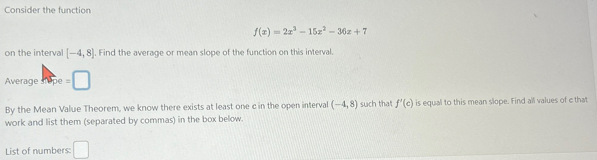 Solved Consider the functionf(x)=2x3-15x2-36x+7on the | Chegg.com