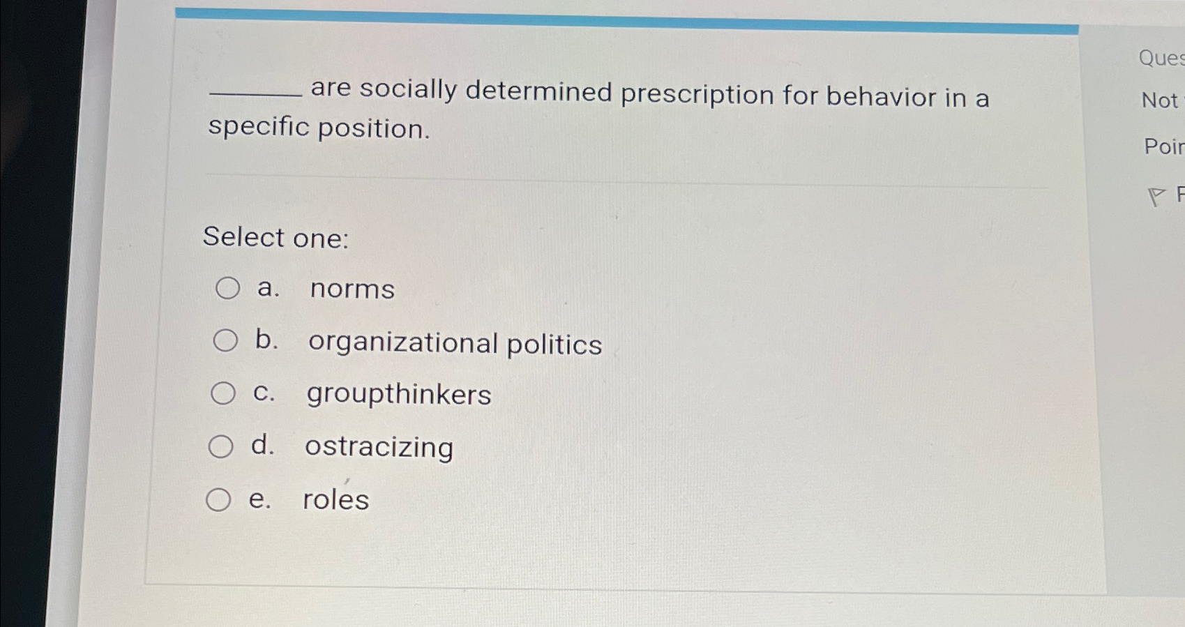Solved are socially determined prescription for behavior in | Chegg.com
