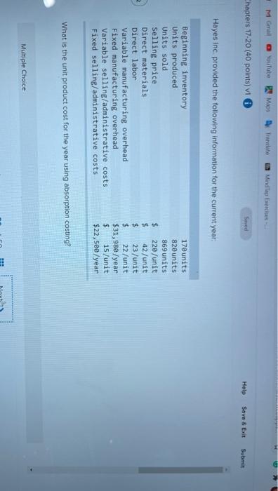 Solved M Gmail YouTube Maps Translate Minda xercises | Chegg.com