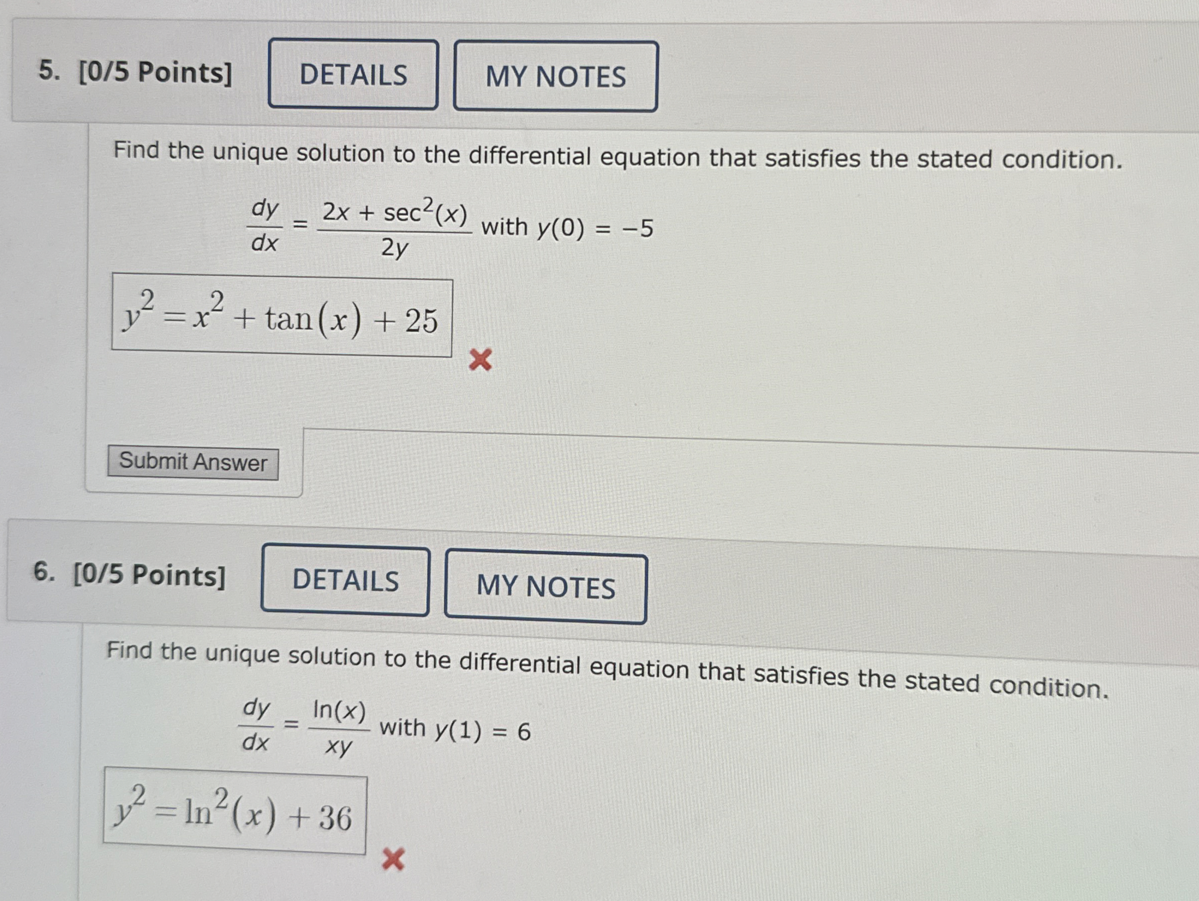Solved [0/5 ﻿Points]Find the unique solution to the | Chegg.com