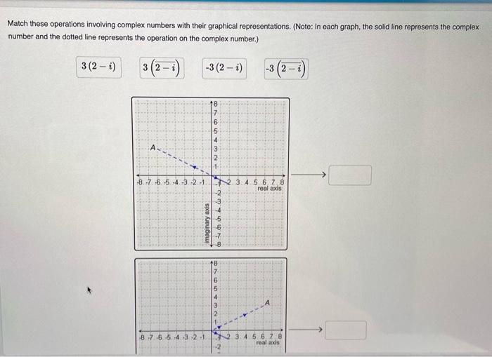 Solved Match these operations involving complex numbers with | Chegg.com