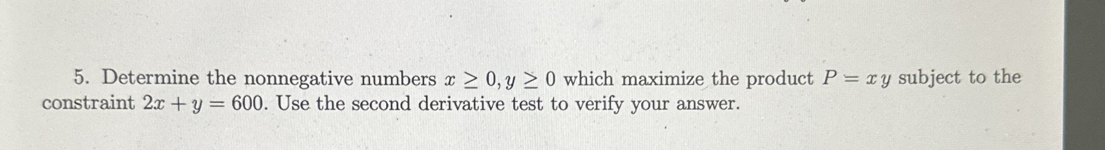 Solved Determine the nonnegative numbers x≥0,y≥0 ﻿which | Chegg.com