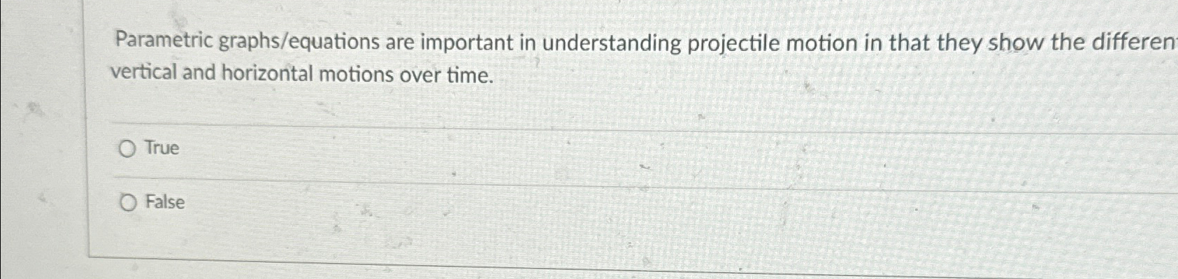 Solved Parametric graphs/equations are important in | Chegg.com