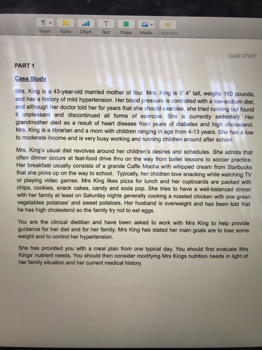 Solved ST T Text Insert Table Chart Shape Media Comment CASE | Chegg.com