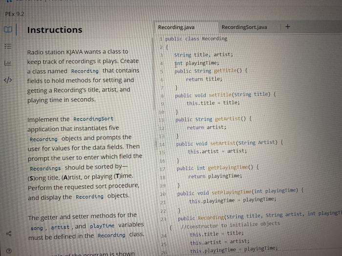 PEX 9.2 Instructions Radio station KJAVA wants a | Chegg.com