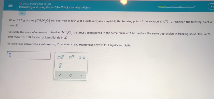 Solved O GASES. LIQUIDS AND SOLIDS Calculating and using the | Chegg.com