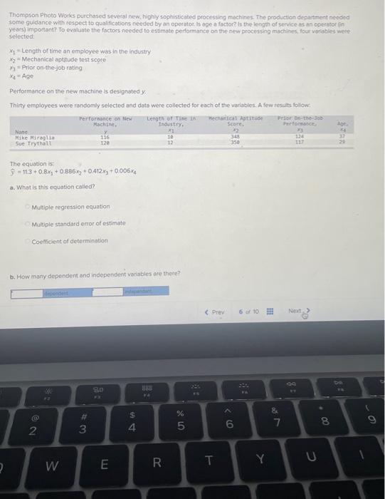 Solved Thompson Photo Works purchased soveral new, highly | Chegg.com