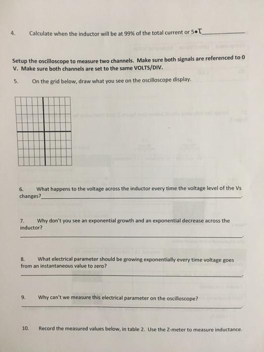 Solved Lab Exercise: 1. Record the measured values below, in | Chegg.com