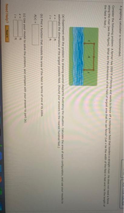 Solved A graphing calculator is recommended. Consider the | Chegg.com
