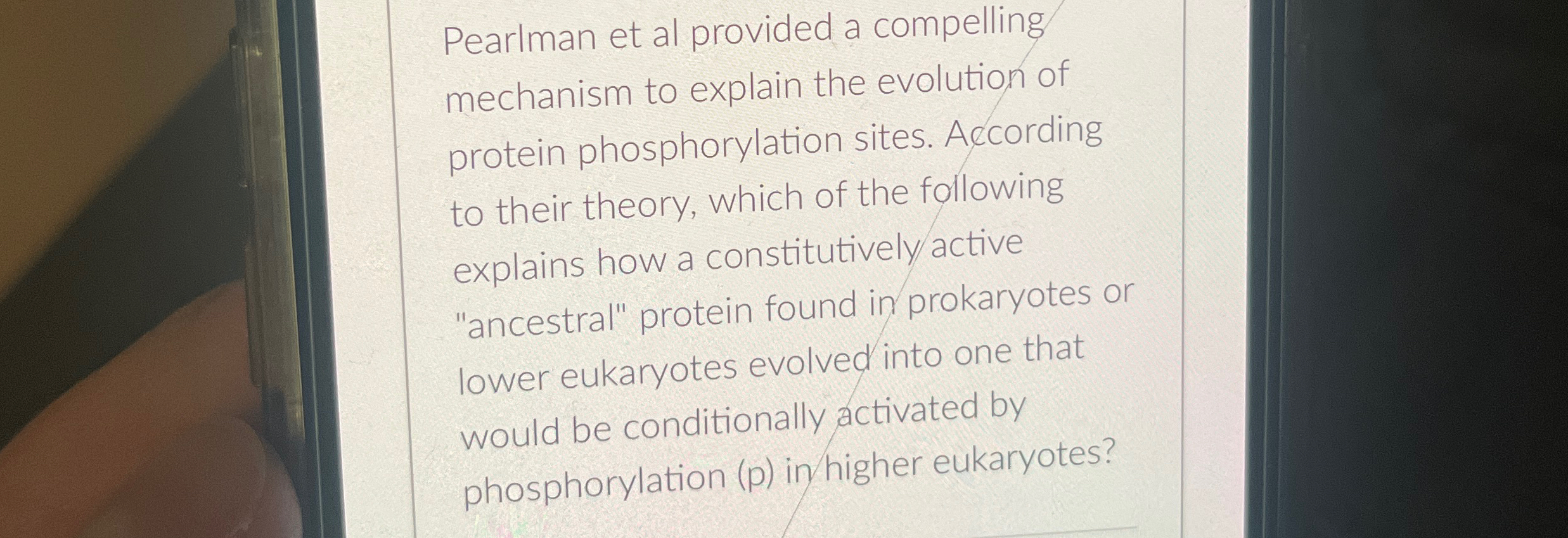 Solved Pearlman et al provided a compelling mechanism to | Chegg.com