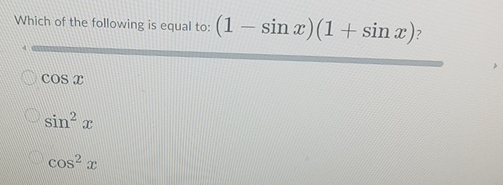 Solved Which of the following is equal to: | Chegg.com