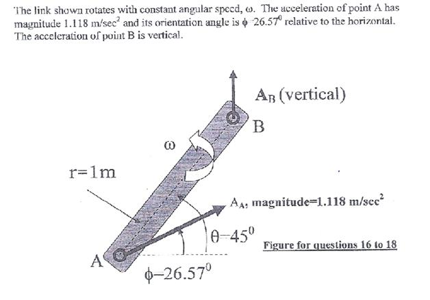 1/ calculate the angular speed ω. | Chegg.com