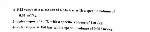 Solved Calculate the dryness fraction for the vapors of the | Chegg.com