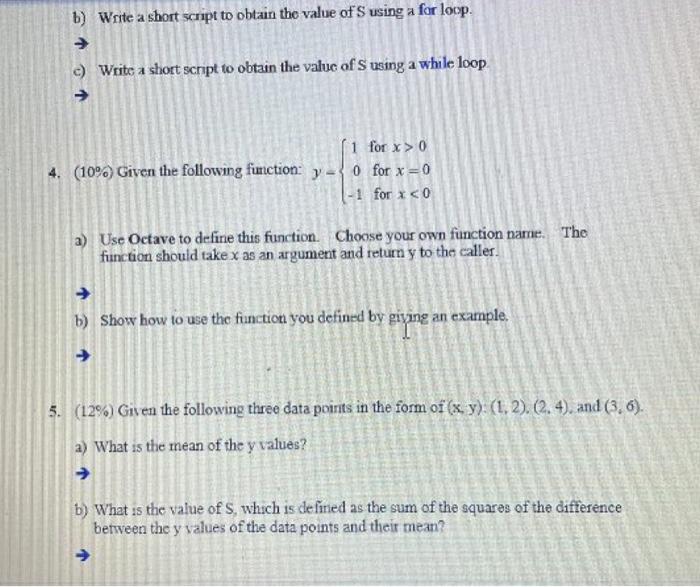 Solved Part Cco 1 8 Write An Octave Script To Solve The