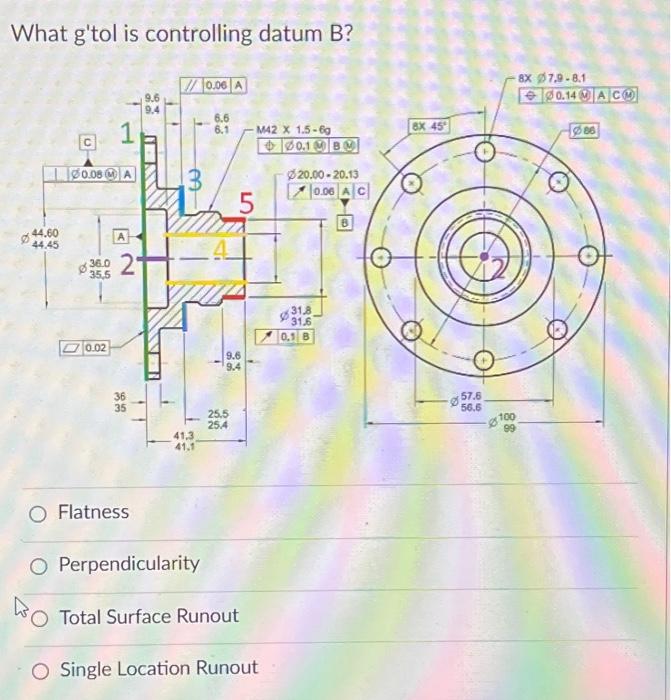 Solved What g'tol is controlling datum B ? Flatness | Chegg.com