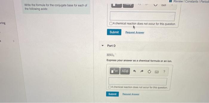 Solved Review / Constants 1 Periodic Table Write the formula | Chegg.com