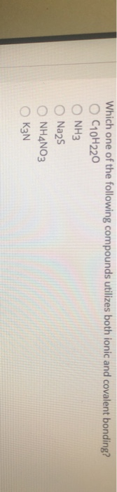 Solved Which one of the following compounds utilizes both | Chegg.com