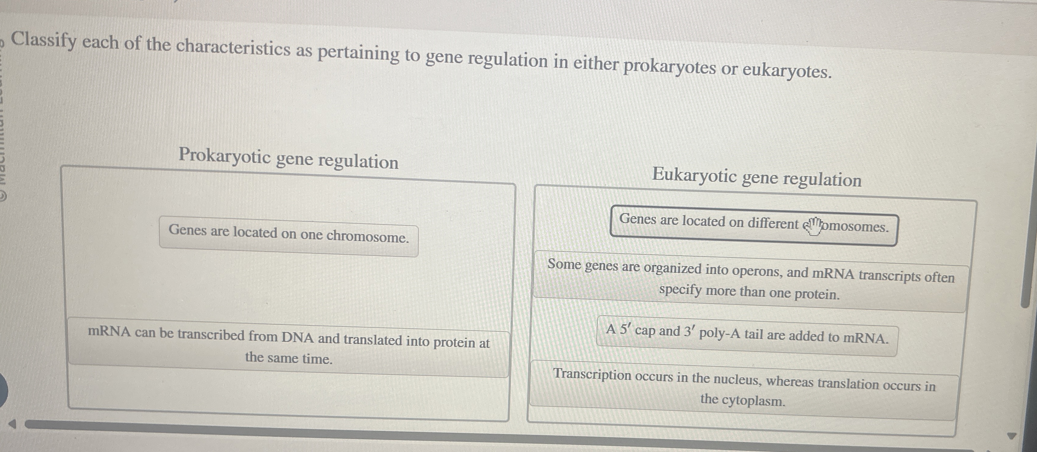 Solved Classify each of the characteristics as pertaining to | Chegg.com