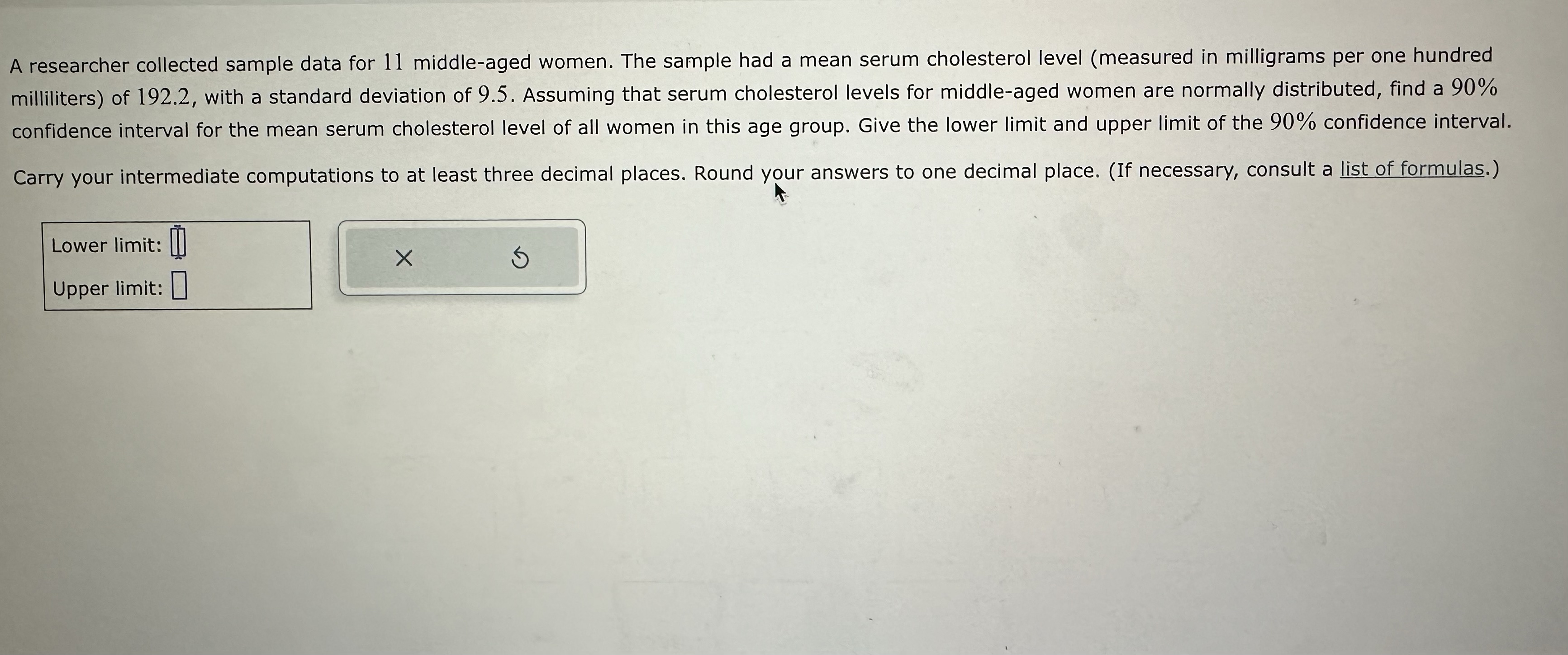 Solved A researcher collected sample data for 11 | Chegg.com