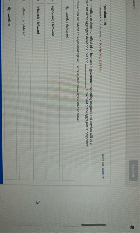 Solved NeredQuestion 9.20Homework - ﻿Unanswered * ﻿Due Apr | Chegg.com