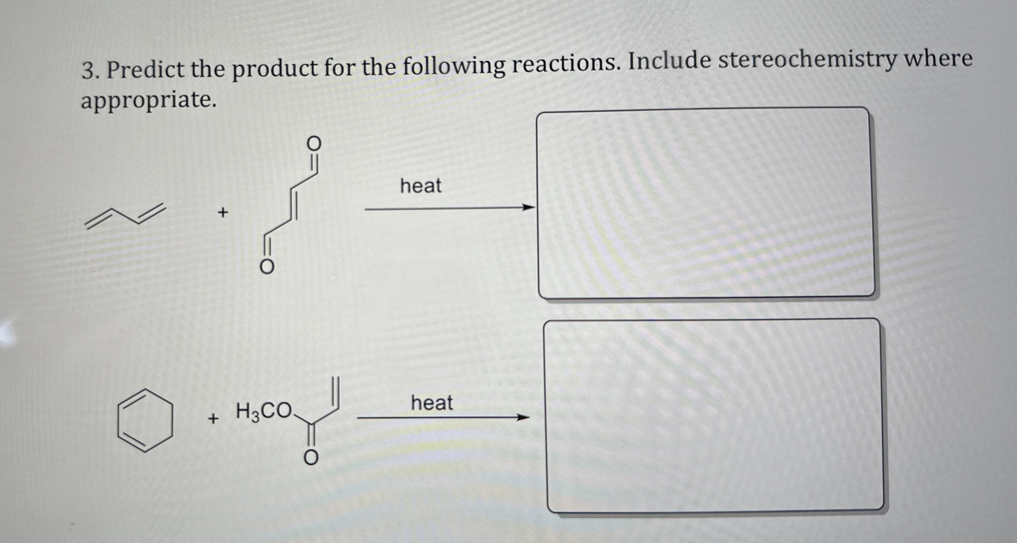 Predict The Product For The Following Reactions