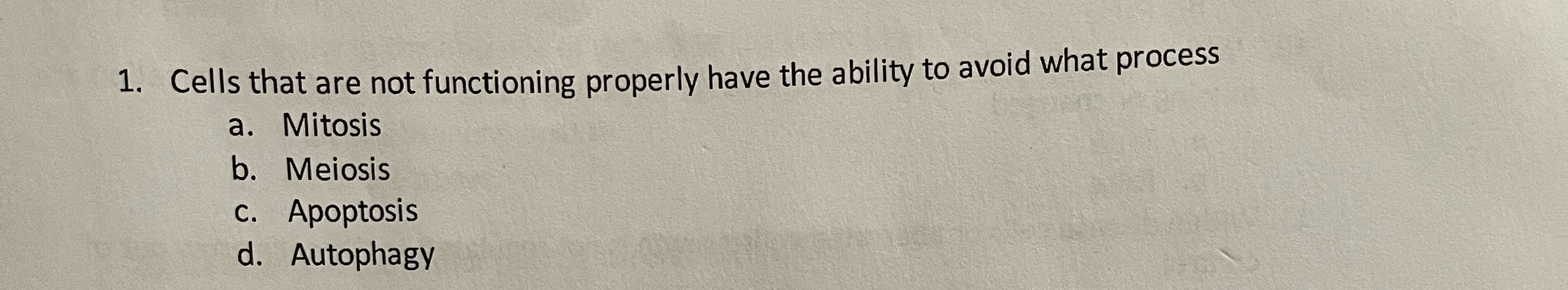Solved Cells that are not functioning properly have the | Chegg.com
