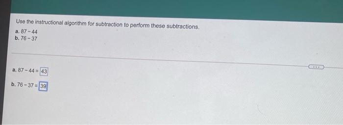 Solved Question 12 of 37 N Use the instructional algorithm | Chegg.com