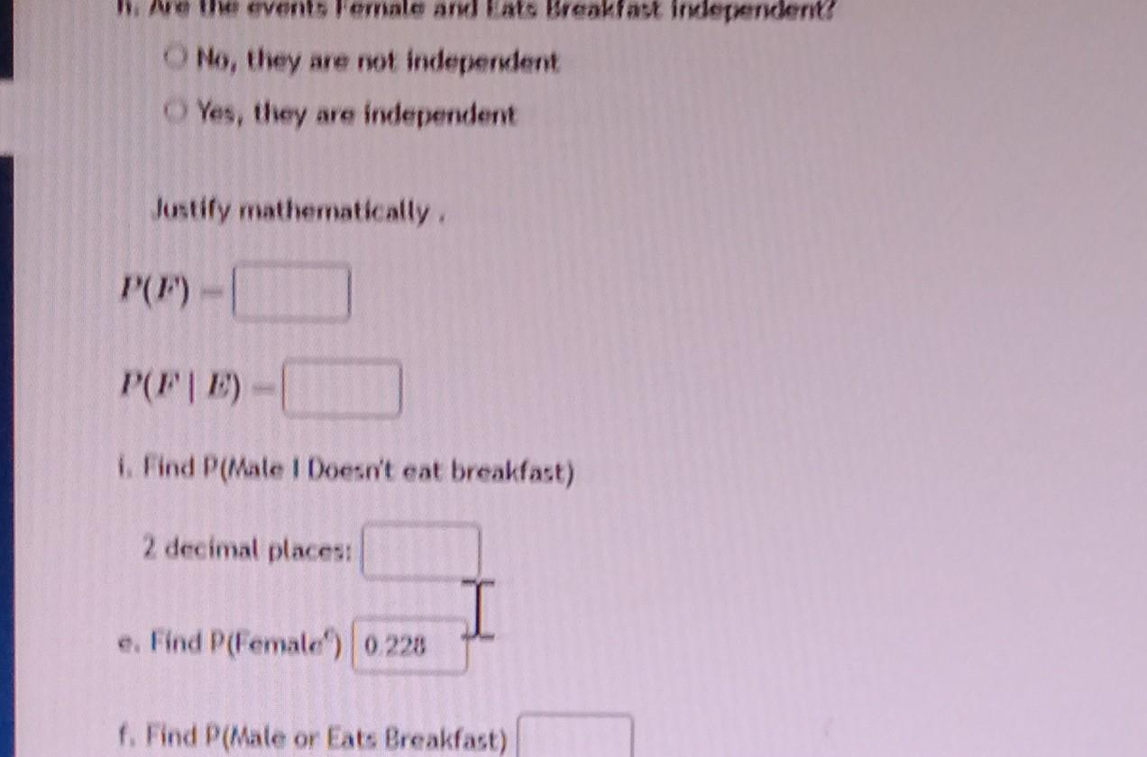 Solved f. Use the calculations above to complete the 2-way | Chegg.com