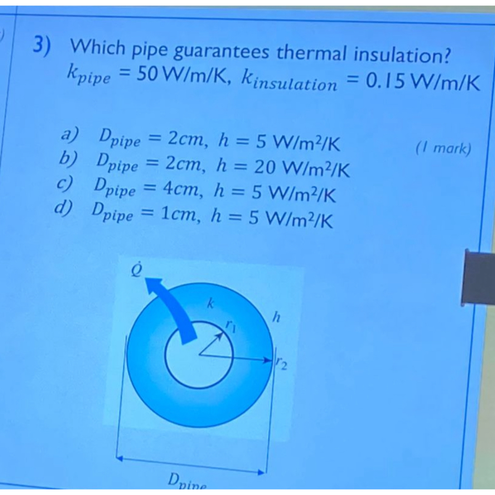 Solved Which pipe guarantees thermal | Chegg.com