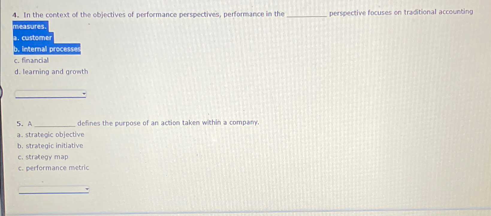 Solved In the context of the objectives of performance | Chegg.com