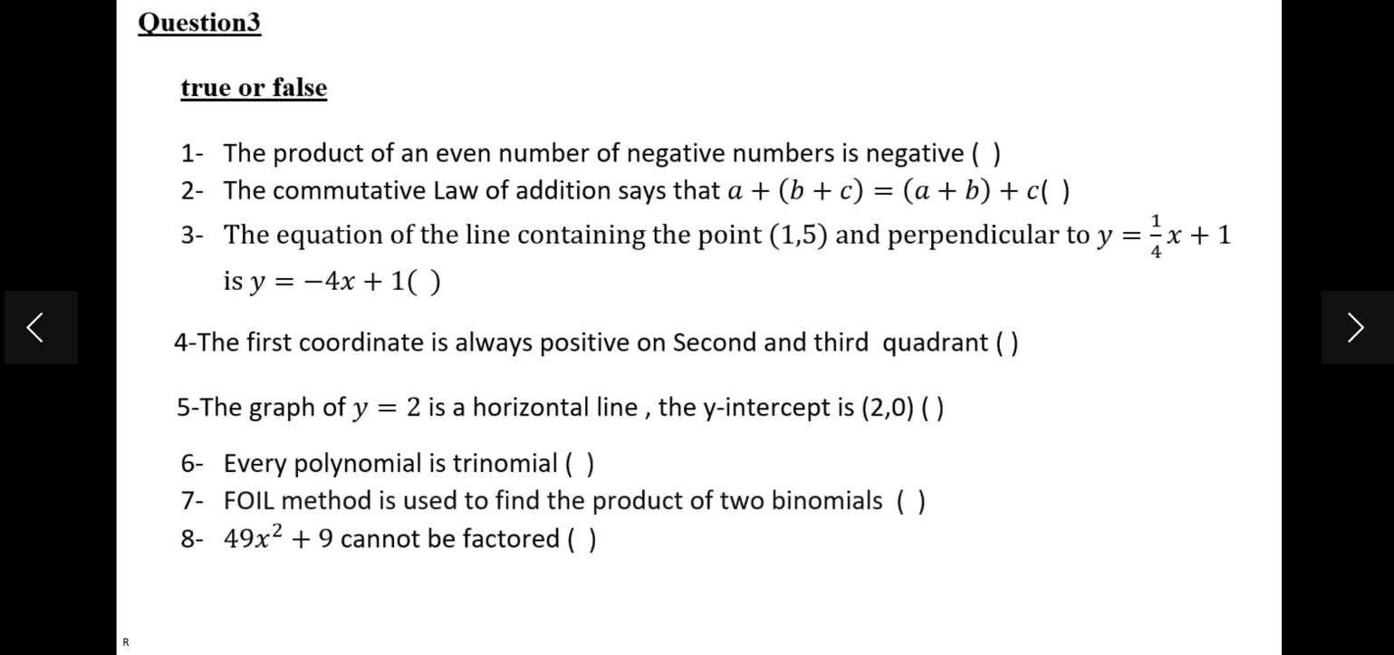 Solved Question3true or false1- ﻿The product of an even | Chegg.com