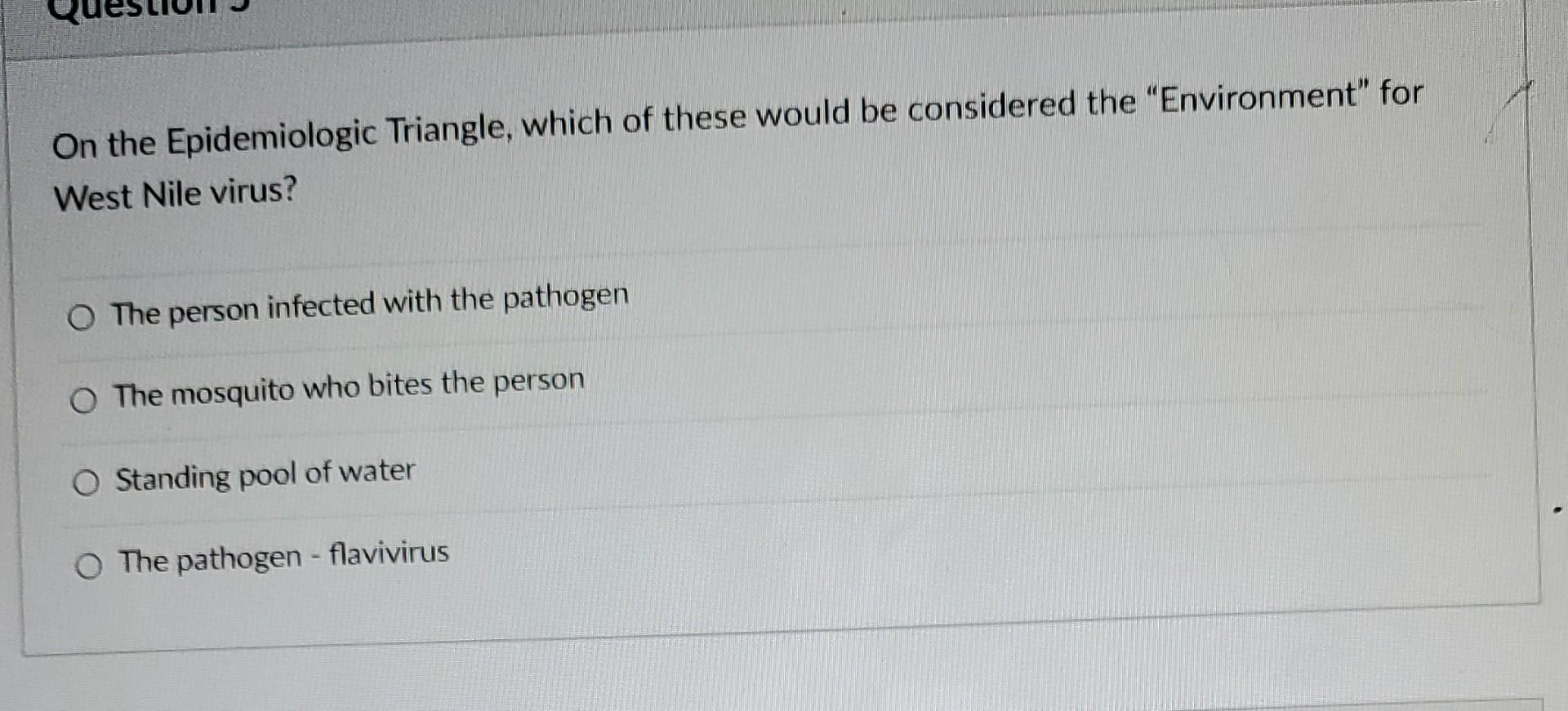 Solved On the Epidemiologic Triangle, which of these would | Chegg.com