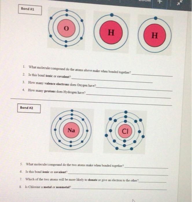 Solved 9. What molecule comperend do the atons above tale | Chegg.com